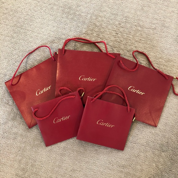 Cartier | Jewelry | Authentic Cartier Paper Bag Set | Poshmark